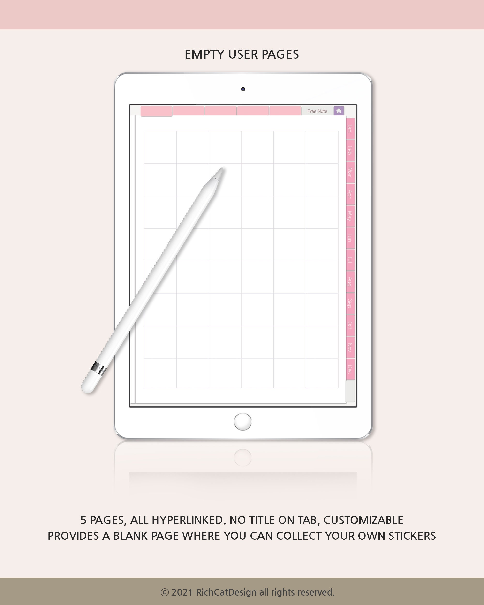 Digital Weekly Planner, Pink Digital Planner, Weekly Planner, Goodnotes ...
