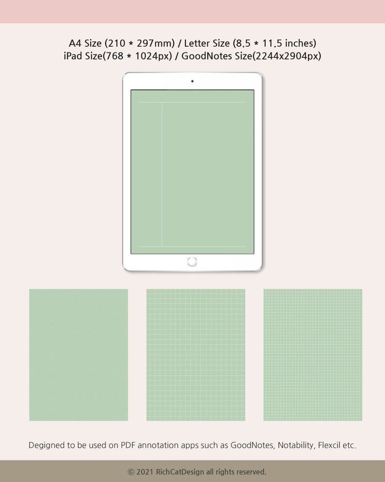 Goodnotes Template, Basic Note Bundle, Digital Note Taking Template ...