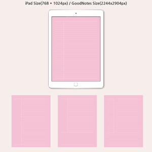 Goodnotes Template Pink, Basic Note Bundle, Pink Digital Note Taking ...