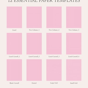Goodnotes Template Pink, Basic Note Bundle, Pink Digital Note Taking ...