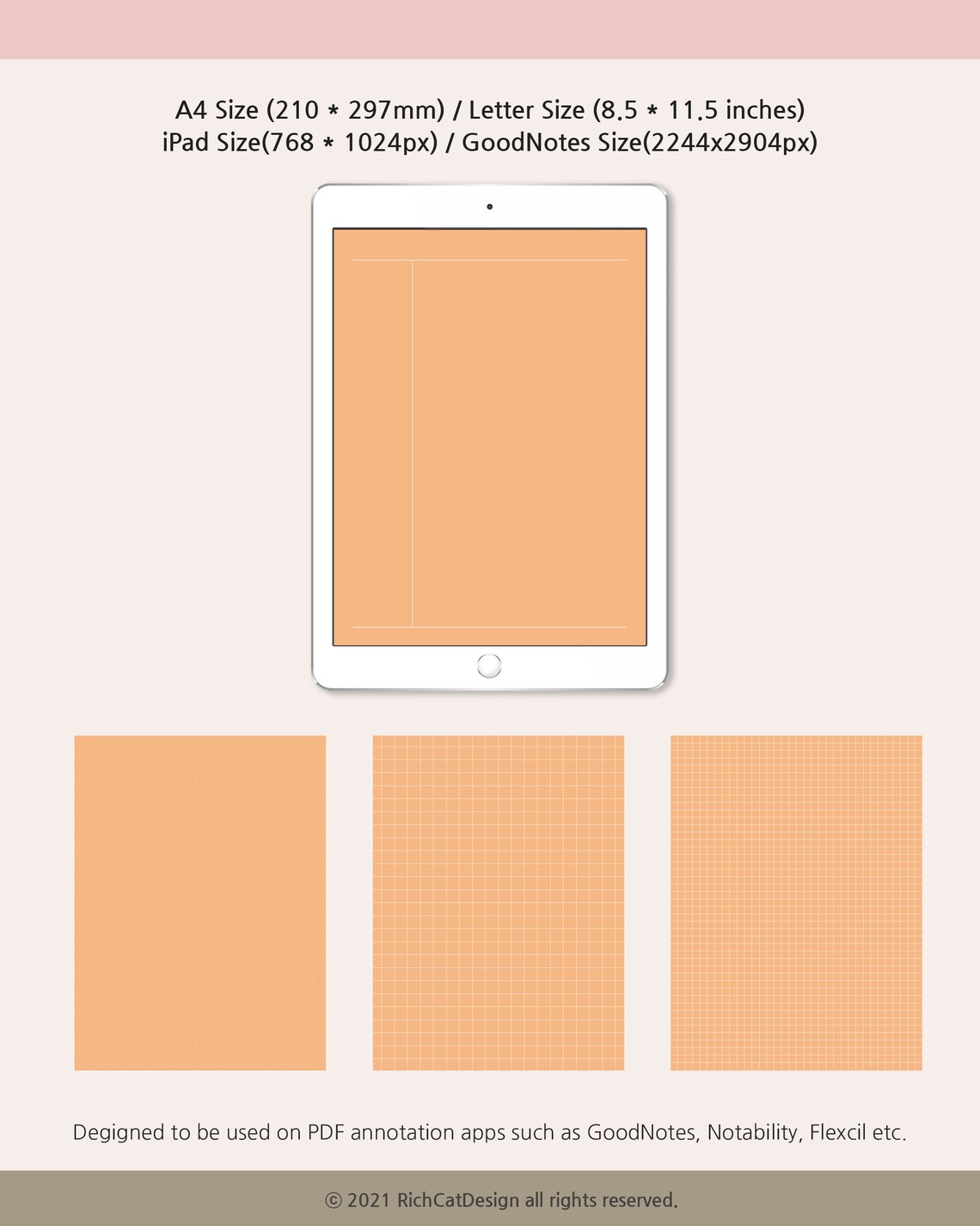 Goodnotes Template, Basic Note Bundle, Digital Note Taking Template ...