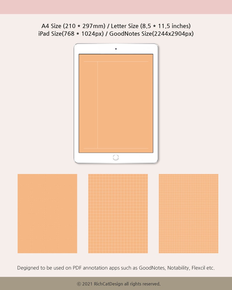 Goodnotes Template, Basic Note Bundle, Digital Note Taking Template ...