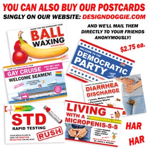 Embarrassing Prank Postcards: Variety Gag Gift Set - 24 QTY - Etsy