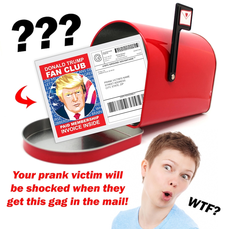 Donald Trump Fan Club Prank Mail: Anonymous Gag Gift - Etsy