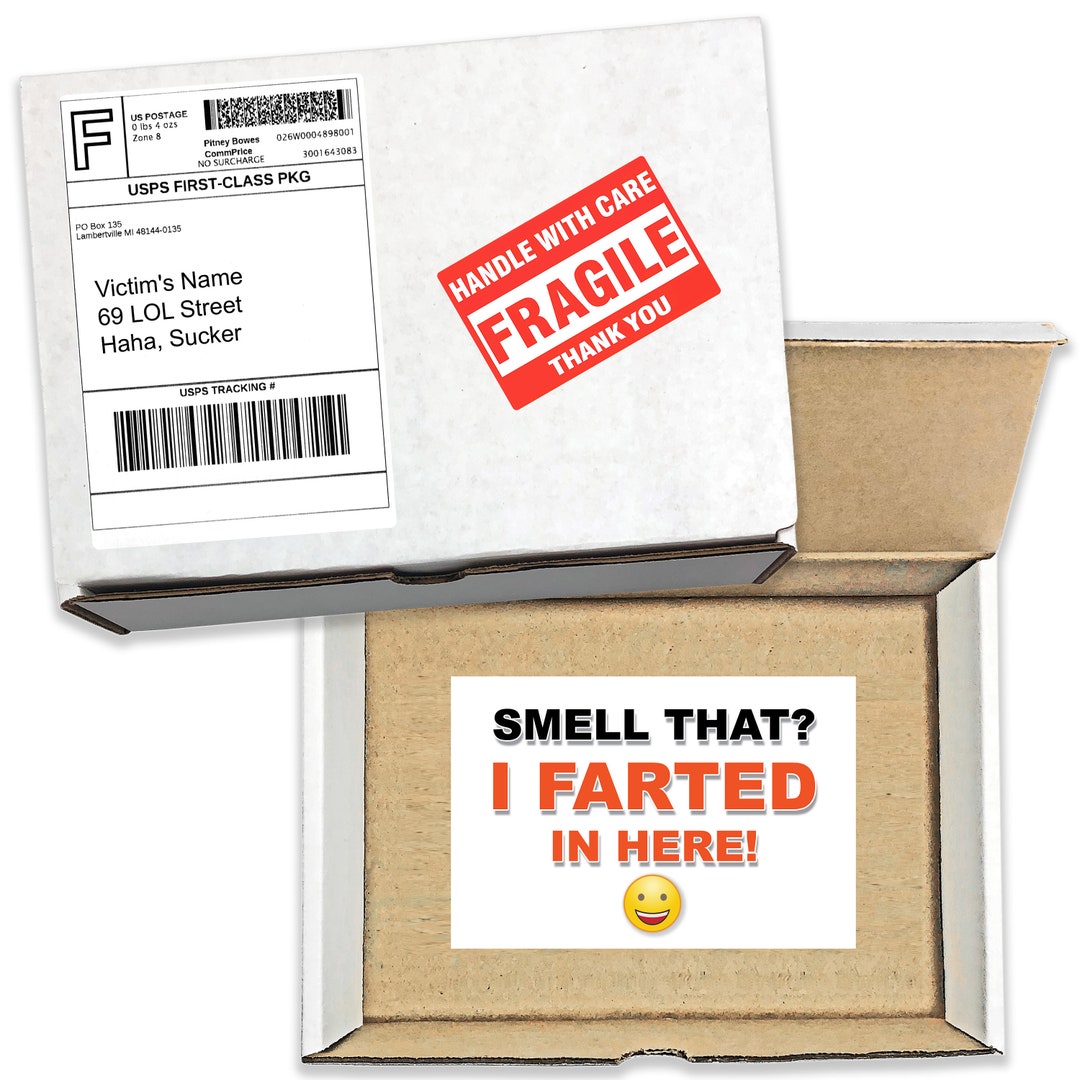 Prank Mail I Farted in Here Surprise Prank Box Gag Mail Sent Directly ...