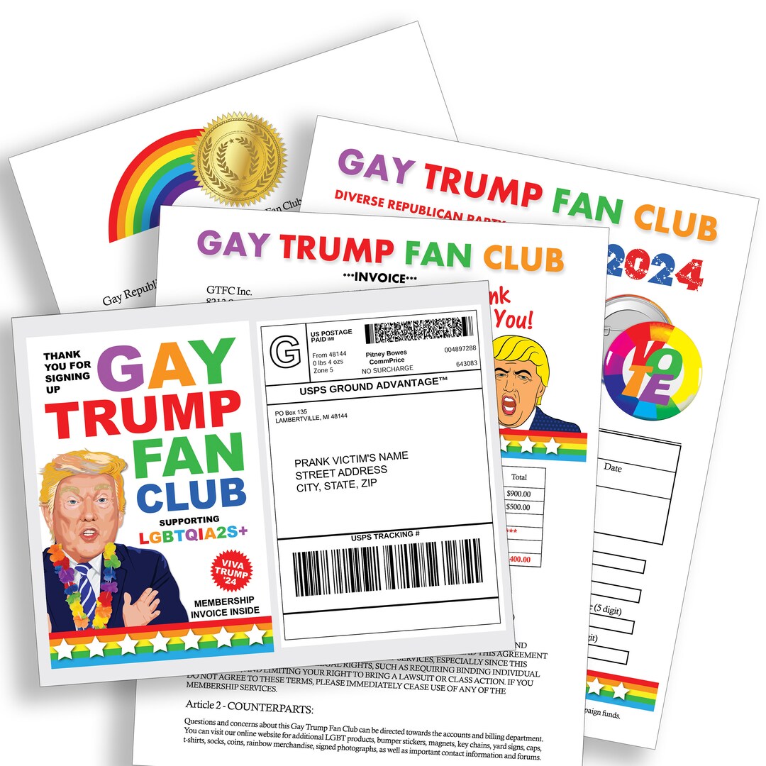 Gay Trump Prank Donation Confirmation Packet Postal Joke Gets Mailed ...