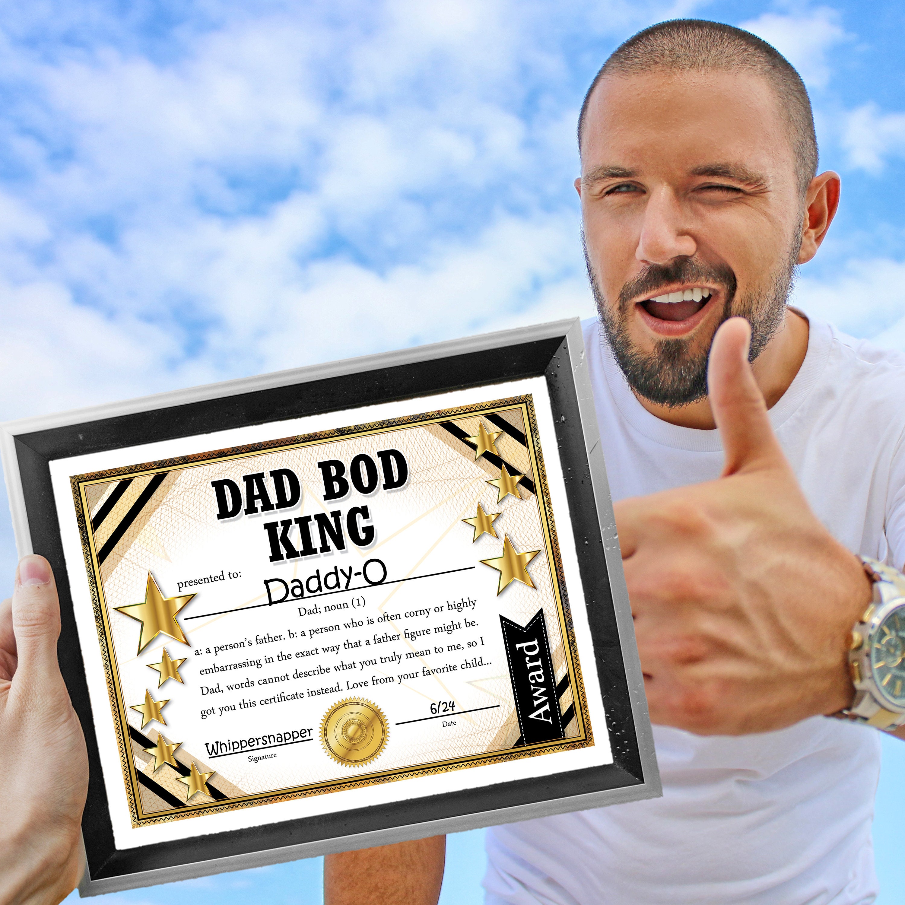 Funny Dad Award Certificates: 50 Father's Day Printables (digital ...
