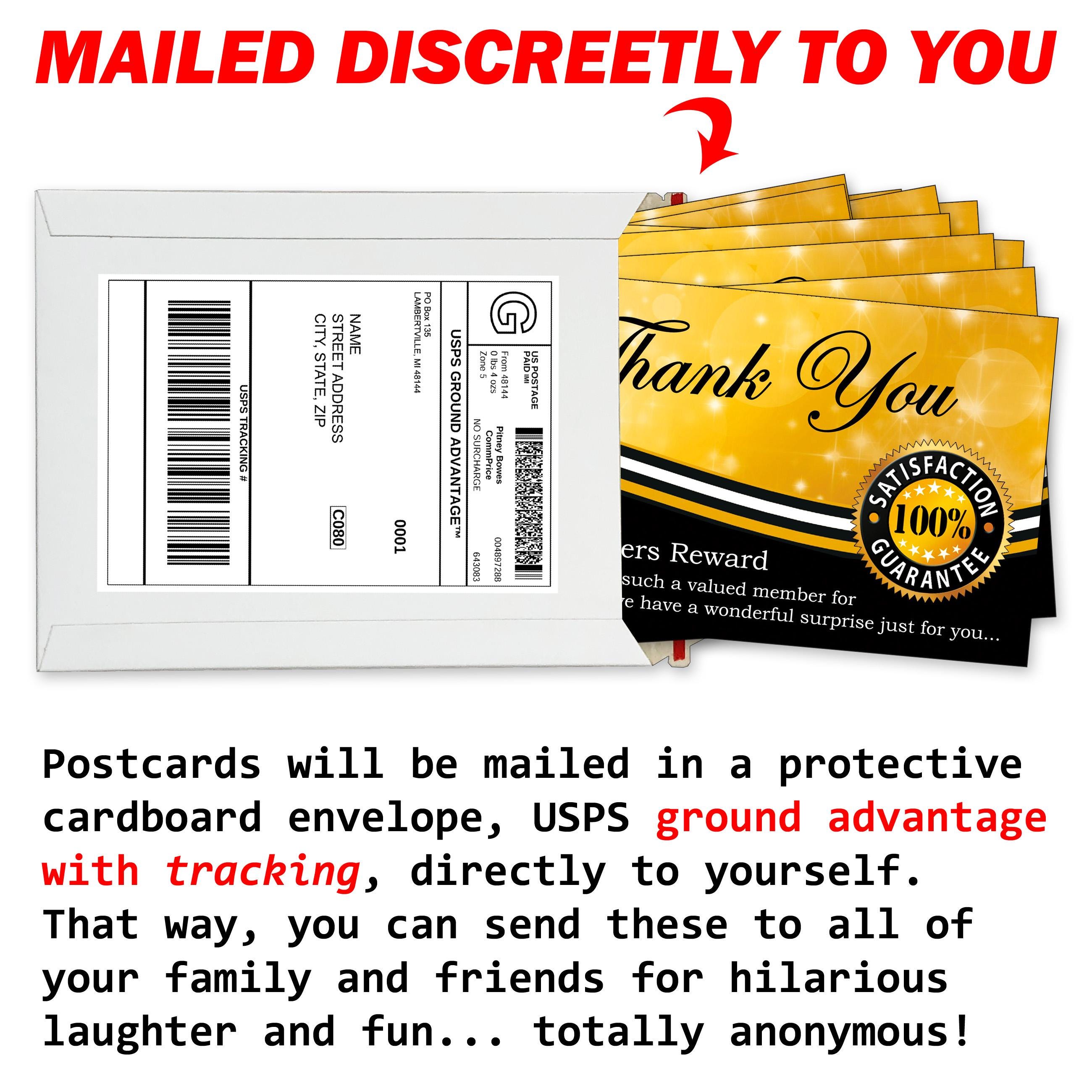 Embarrassing Prank Postcards: Members Reward Gag - Set of 12 - Etsy