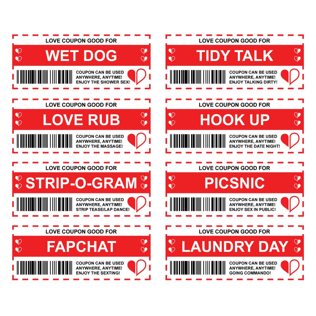 Love Coupons for Couples, Romance, Valentine's Day, Sweetest Day ...