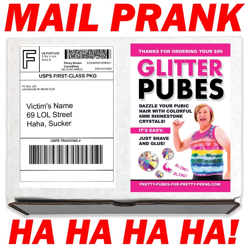 Prank Mail Glitter Pubes Prank Box Gag Gift Funny Prank - Etsy