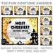 100 Halloween Costume Awards: Printable Certificates (digital Download ...