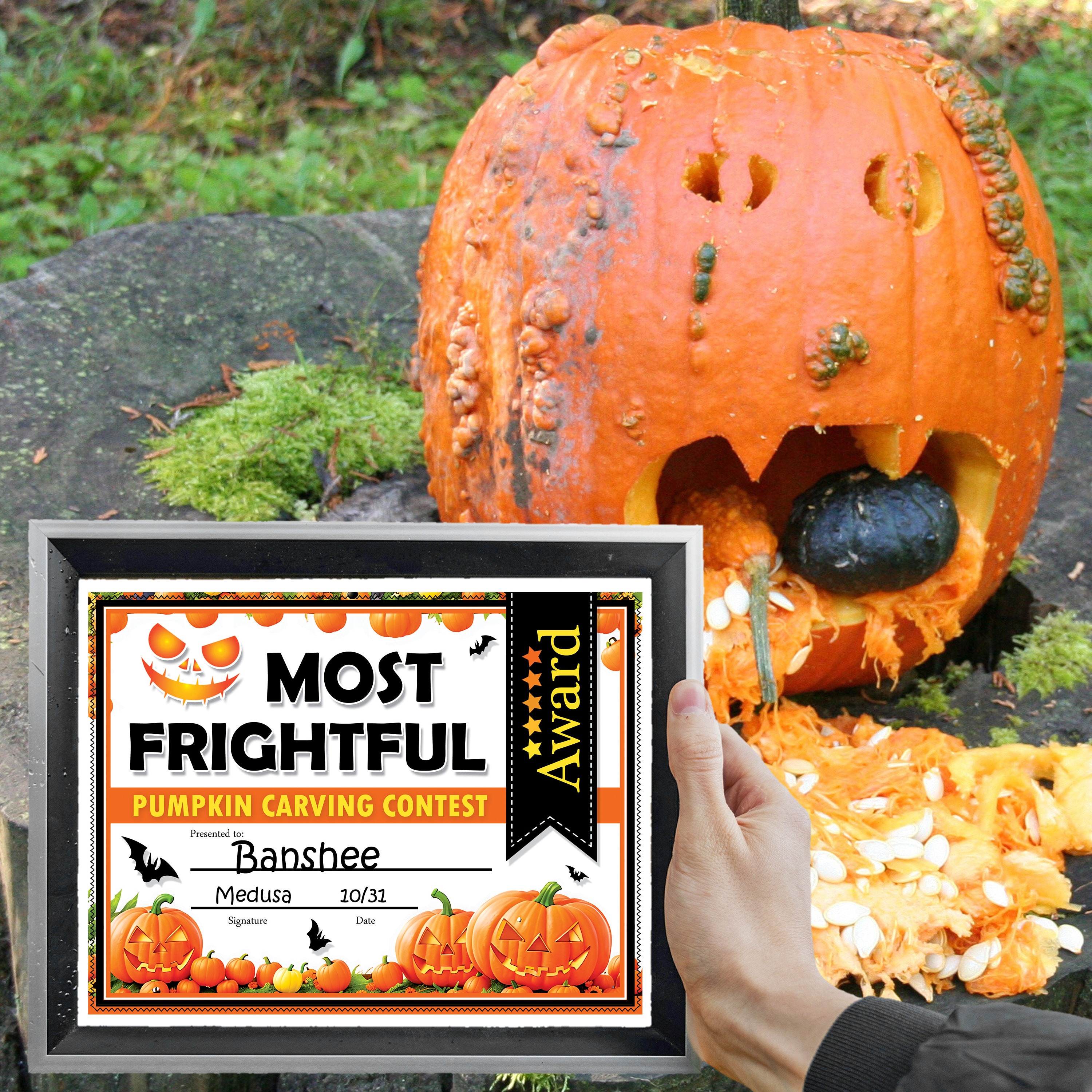 Pumpkin Carving Contest Awards: 30 Printable Certificates (digital ...