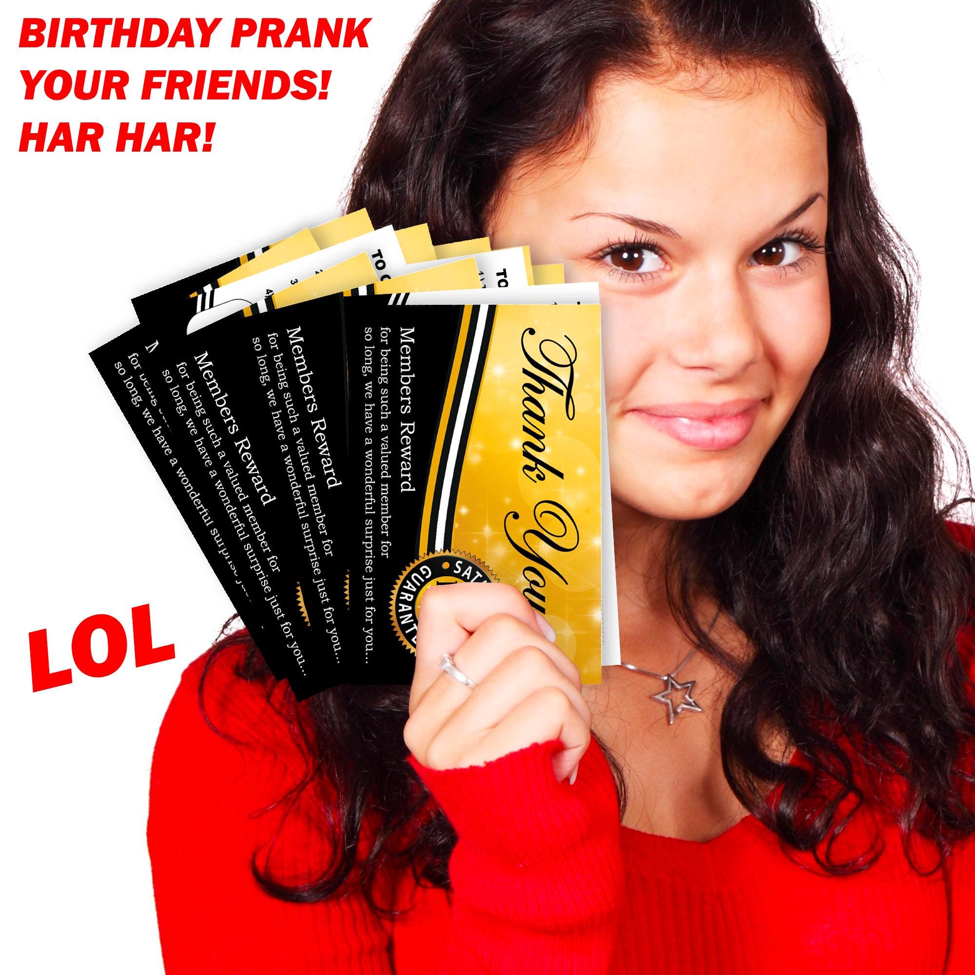 Embarrassing Prank Postcards: Members Reward Gag - Set of 12 - Etsy