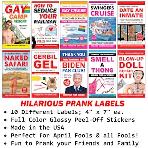 10 Prank Labels We'll Mail You Ten 4 X 7 Funny Prank Labels, so You Can ...