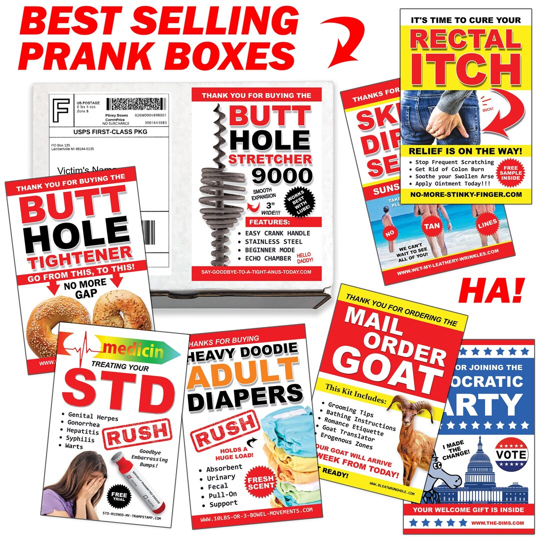 Mail Prank Box Gag Gifts Sent Directly to Your Victims for - Etsy