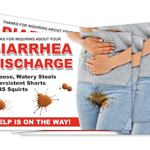 4 Pack Prank Postcards Diarrhea Discharge IBS Jokes Sent to - Etsy