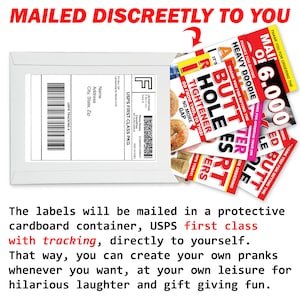 12 Funny Prank Labels: Adult Humor Gag Gift - Etsy