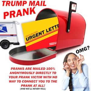 Trump Prank Mail: Bumper Sticker, Fake Invoice & Moaning QR Code - Etsy