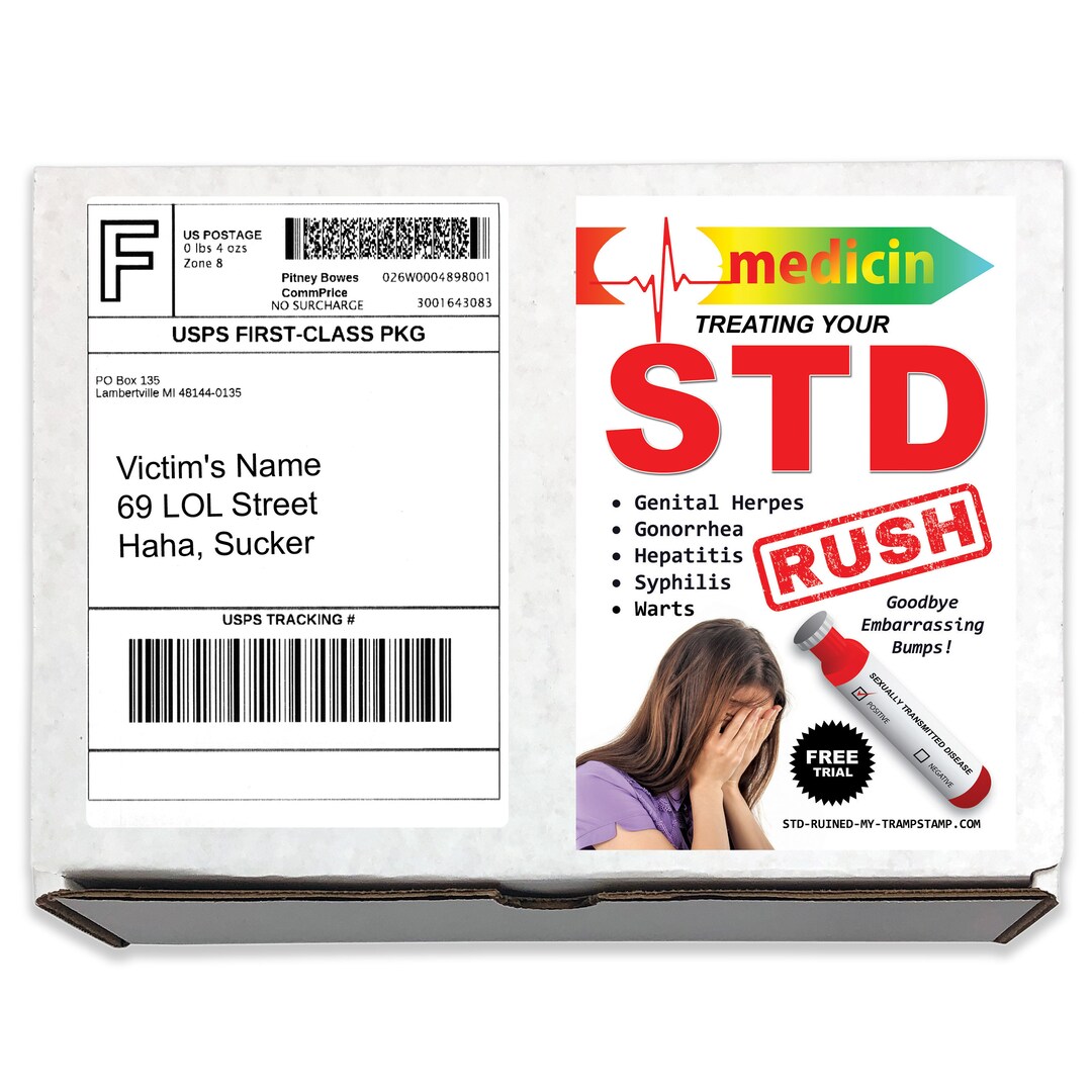 STD Gag Prank Mail Packages - Etsy
