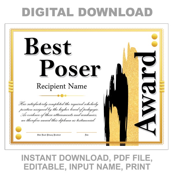 Best Dressed Award - Etsy