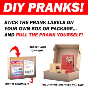 10 Prank Labels! We'll Mail You Ten 4" X 7" Funny Prank Labels, so You ...