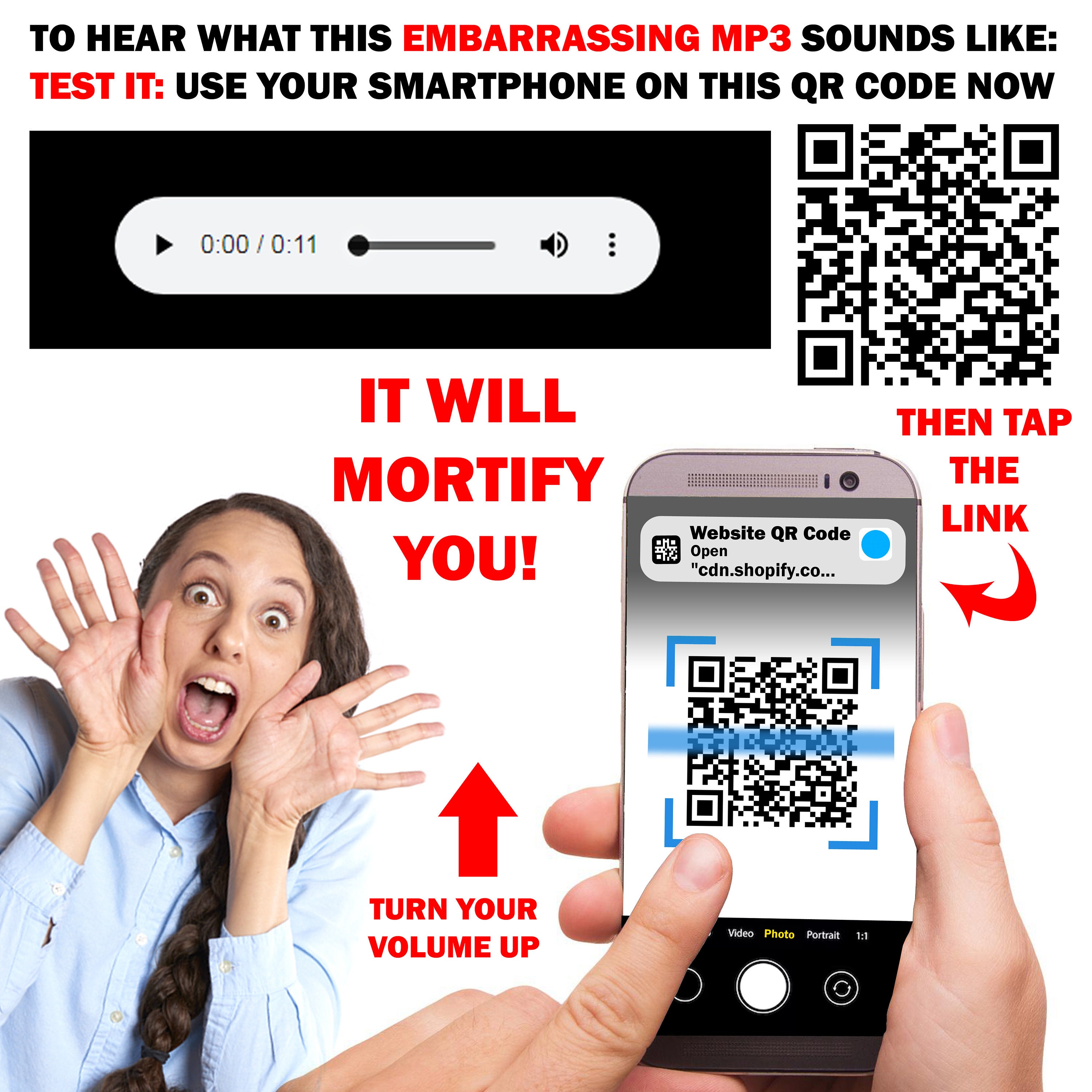 Prank Office Flyers Embarrassing Moaning Qr Code Digital Download Etsy
