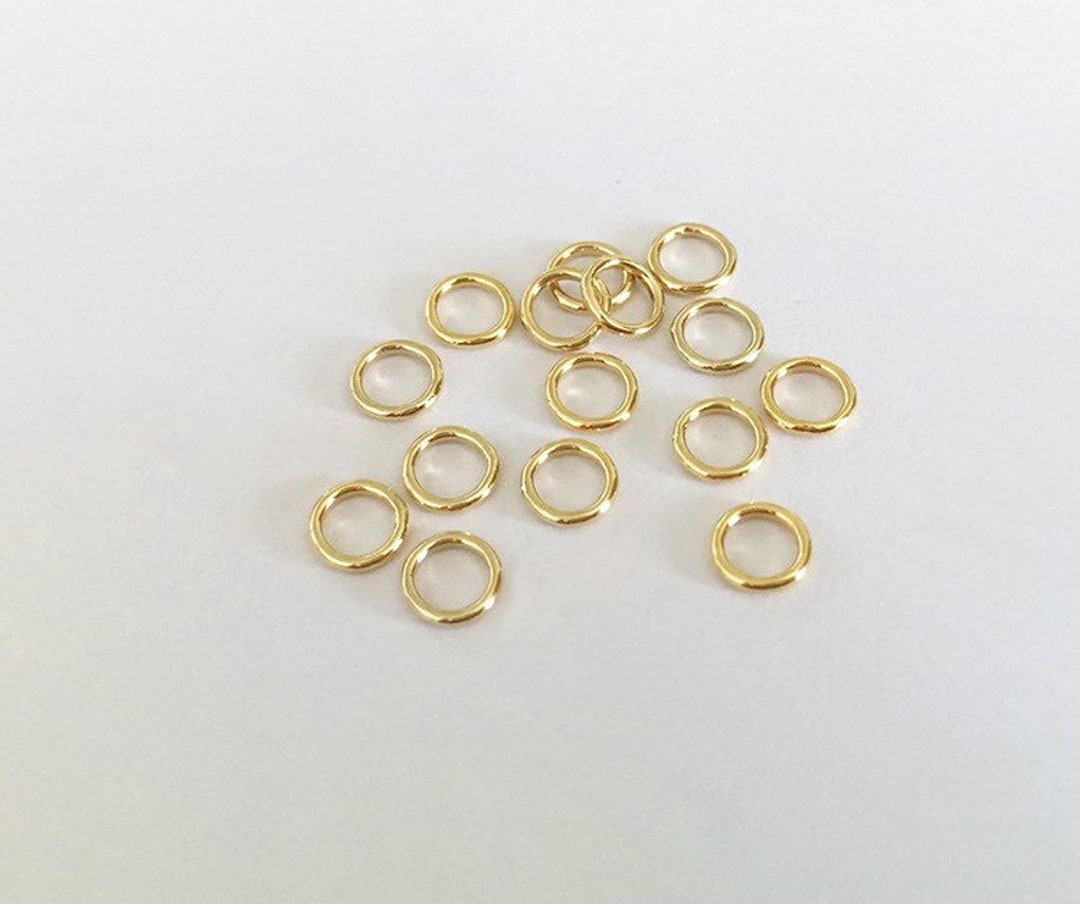10 Pcs 3mm 22 Gauge 14K Gold Filled Closed Jump Rings, 50pcs, 100pcs ...