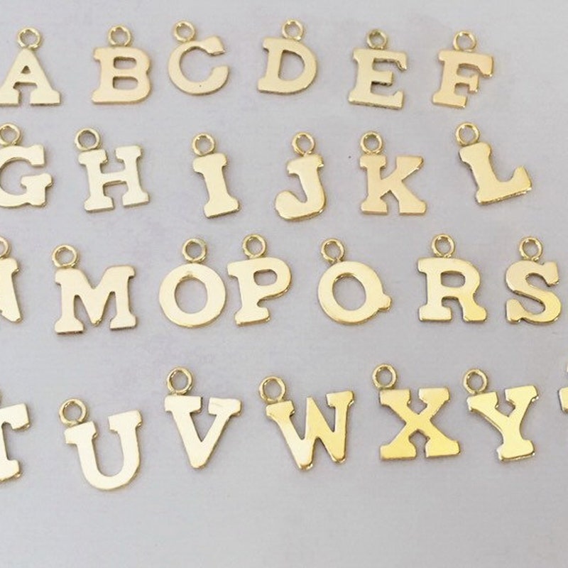 Initial Charm - Etsy