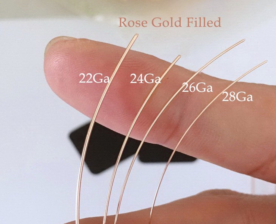 Half Hard Wire, 14K Rose Gold Filled Wire, 28ga, 26ga, 24ga, 22ga ...