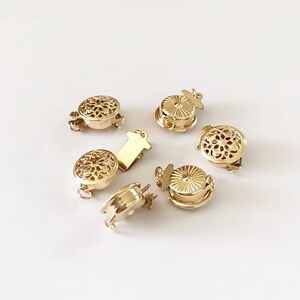 9mm 14K Gold Filled Round Filigree Pearl Clasp Filigree - Etsy