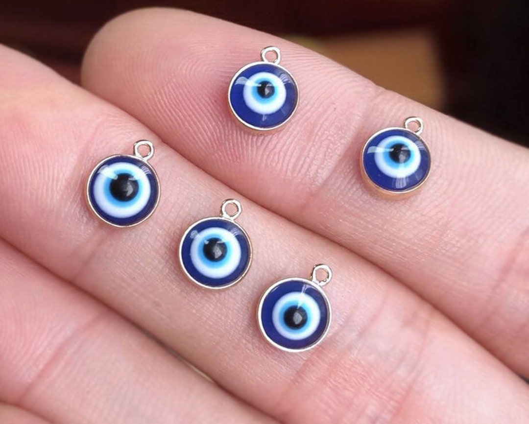 6mm 14K Gold Filled Blue Evil Eye Drop, Spiritual Charm, Protection ...