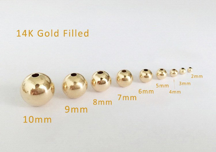 100pcs 2mm 14K Gold Filled Beads Seamless Gold Beads Round - Etsy
