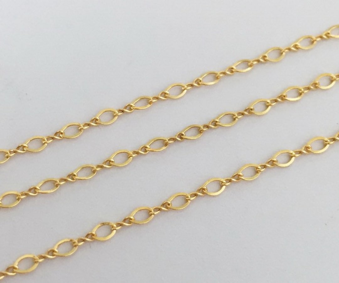 1 Foot 2.2mm 14K Gold Filled Long and Short Chain, Infinity Chain ...