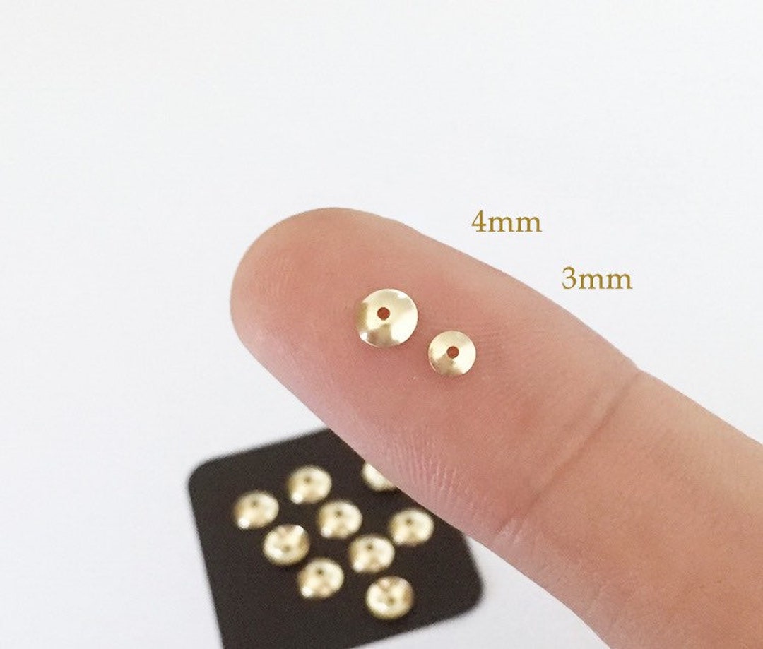 20 Pcs 3mm or 4mm 14K Gold Filled Bead Caps, Wholesale, Made in USA ...