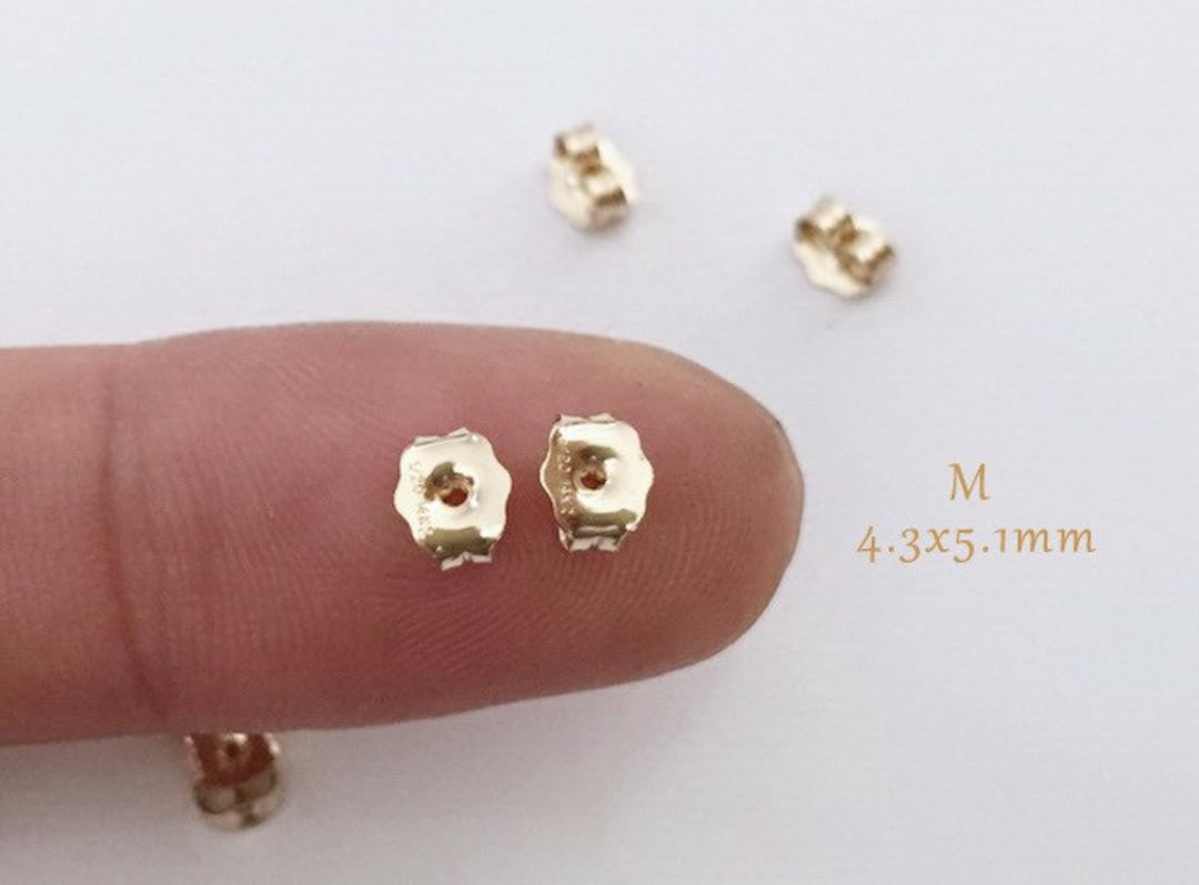10 Pcs 4.3x5.1mm 14K Gold Filled Ear Nuts, Butterfly Ear Nuts, Earring ...