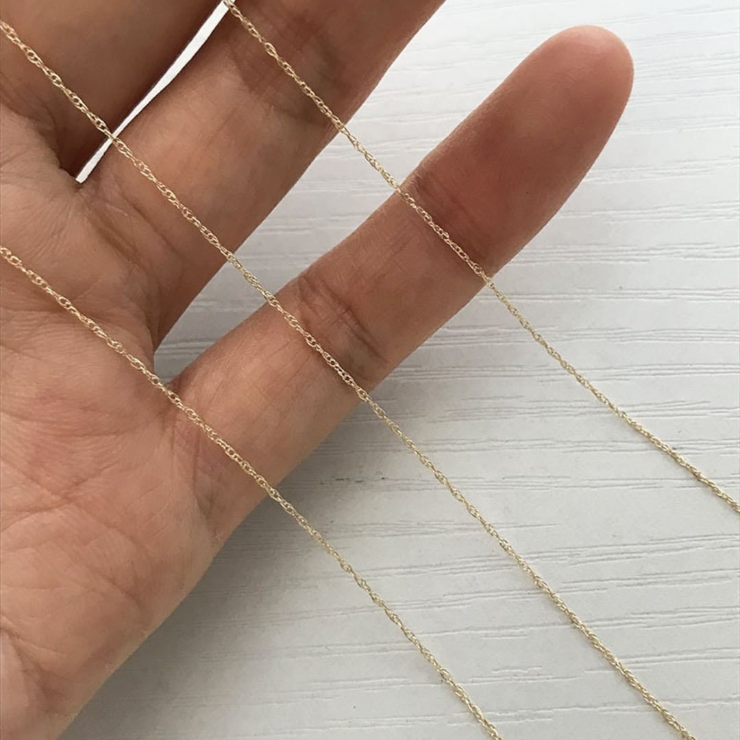 0.76mm 14K Gold Filled Twisted Chain, Thin Singapore Chain, Wave Chain ...