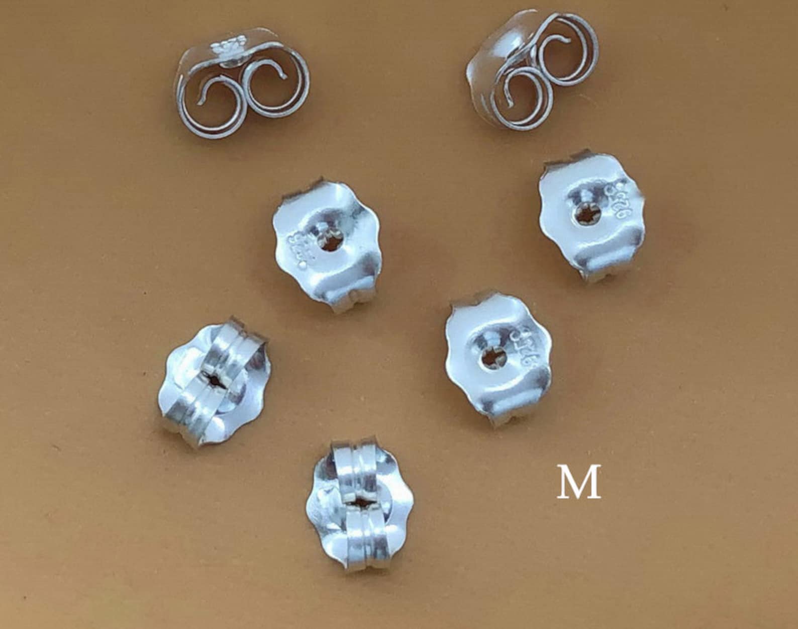 10 Pcs Tiny 925 Sterling Silver Butterfly Ear Nuts, Butterfly Ear Nuts ...