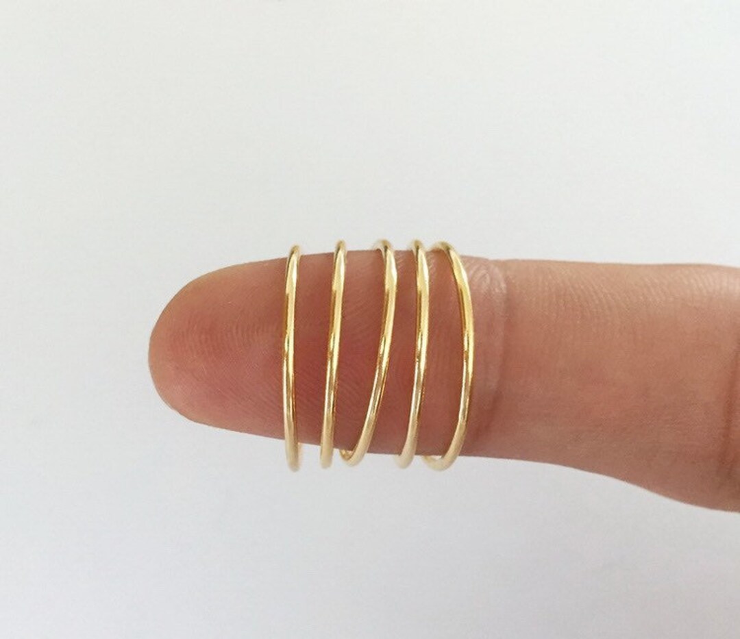 1.27mm Thick 14K Gold Filled Stacking Ring, Thick Ring, Stackable Ring ...