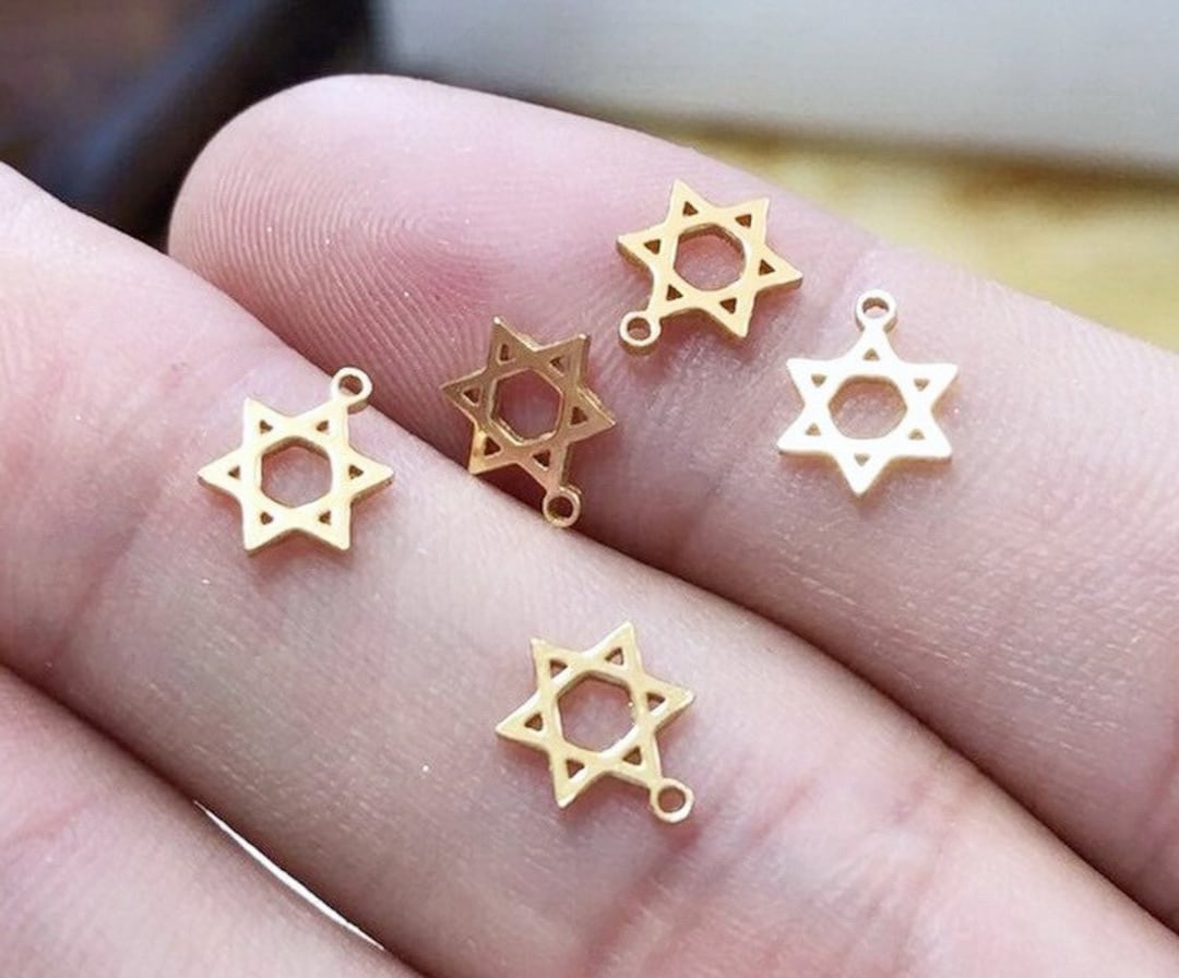 6mm 14K Gold Filled Tiny Star of David Charm, Jewish Star, Religious ...