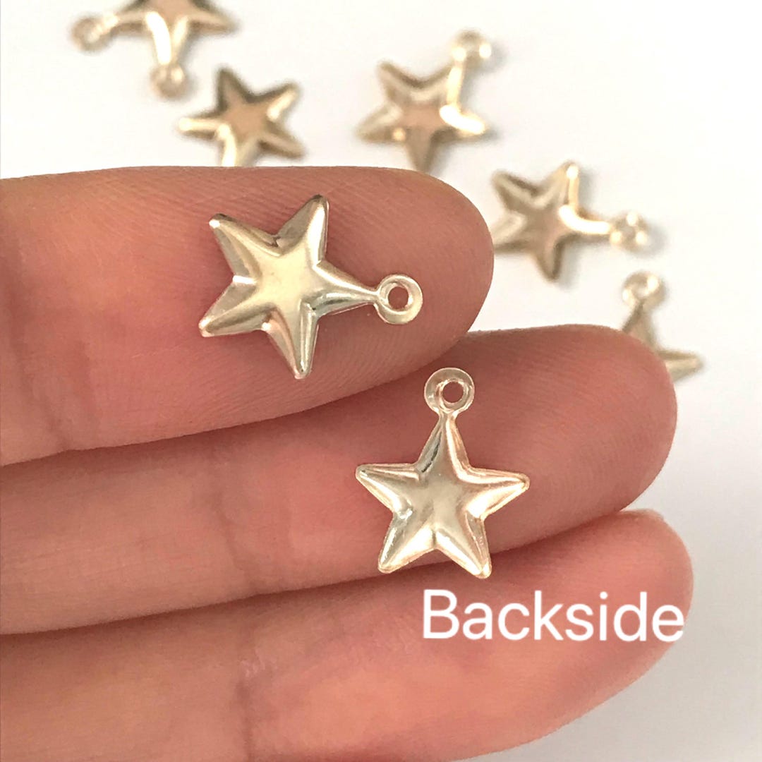 8.9mm 14K Gold Filled Star Charm, Star Drop, Hollow Charm, Wholesale ...