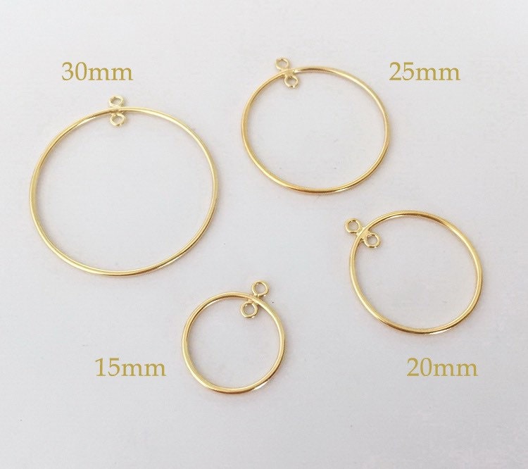 14K Gold Filled Round Drop With Closed Ring In&out, Circle Drop, Bulk ...