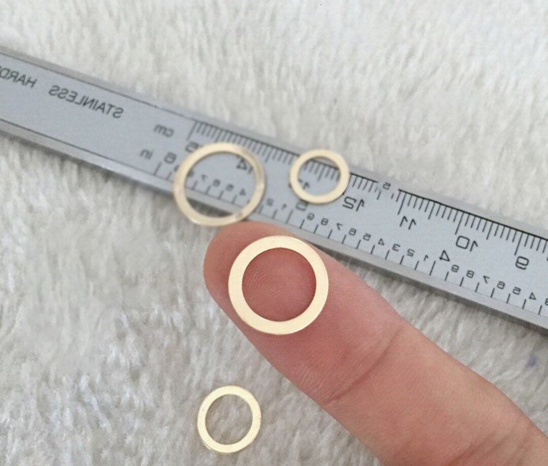 13mm 14K Gold Filled Circle Link, Flat Circle Connector, Wholesale, Made in USA, CL1313 - Etsy