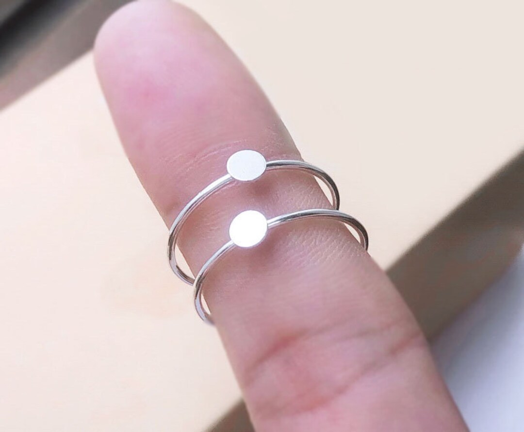 1mm 925 Sterling Silver Disc Ring, Stacking Ring, Thin Ring, Stackable ...