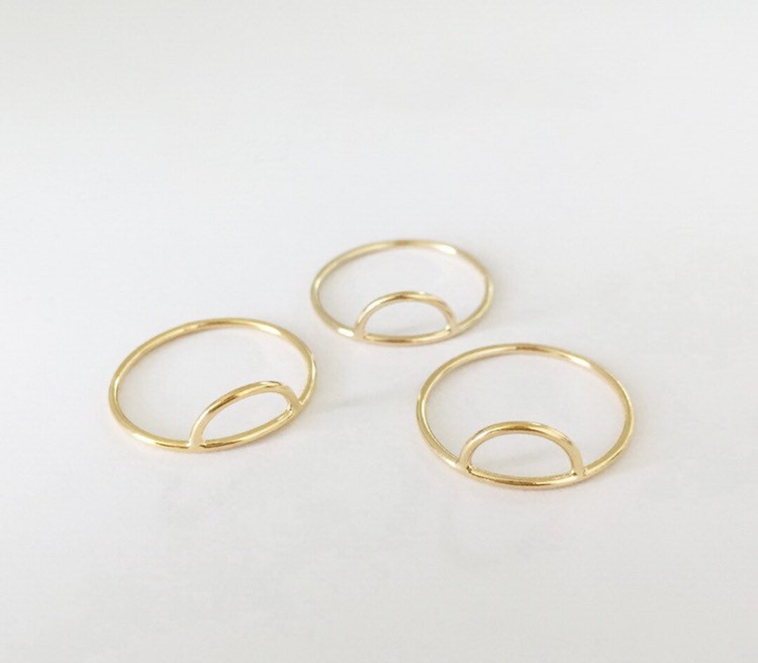 14K Gold Filled Arch Ring, Stacking Ring, Minimalist Statement Ring ...