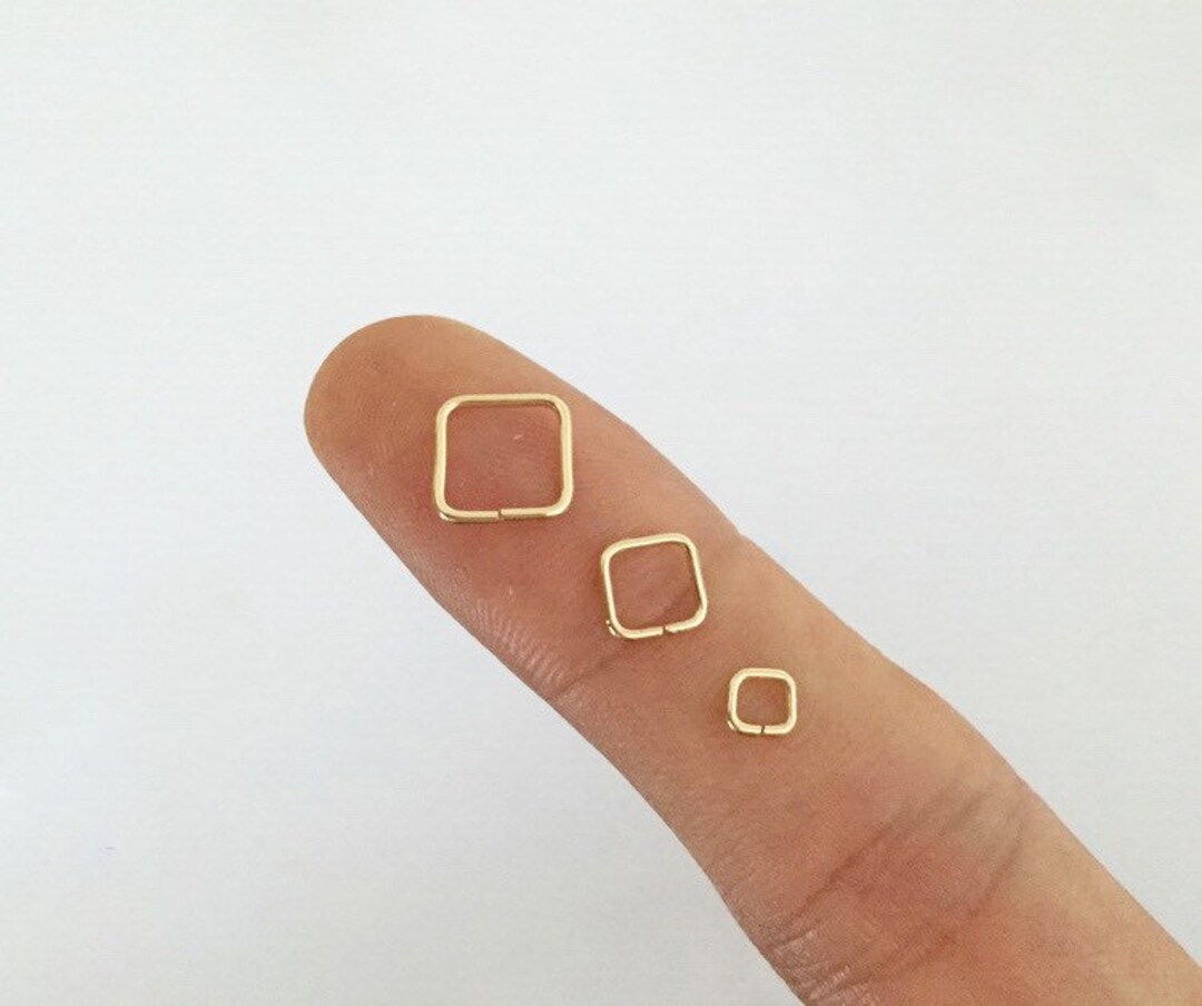 5 Pcs 4mm/6mm/8mm 14K Gold Filled Square Open Jump Rings, Jump Rings ...