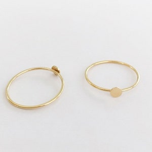 14K Gold Filled Disc Stacking Ring, Disc Blank Ring, Stackable Ring ...