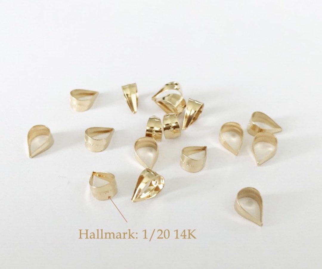5 Pcs 4.5x8x2.7mm 14K Gold Filled Small Bail - Etsy