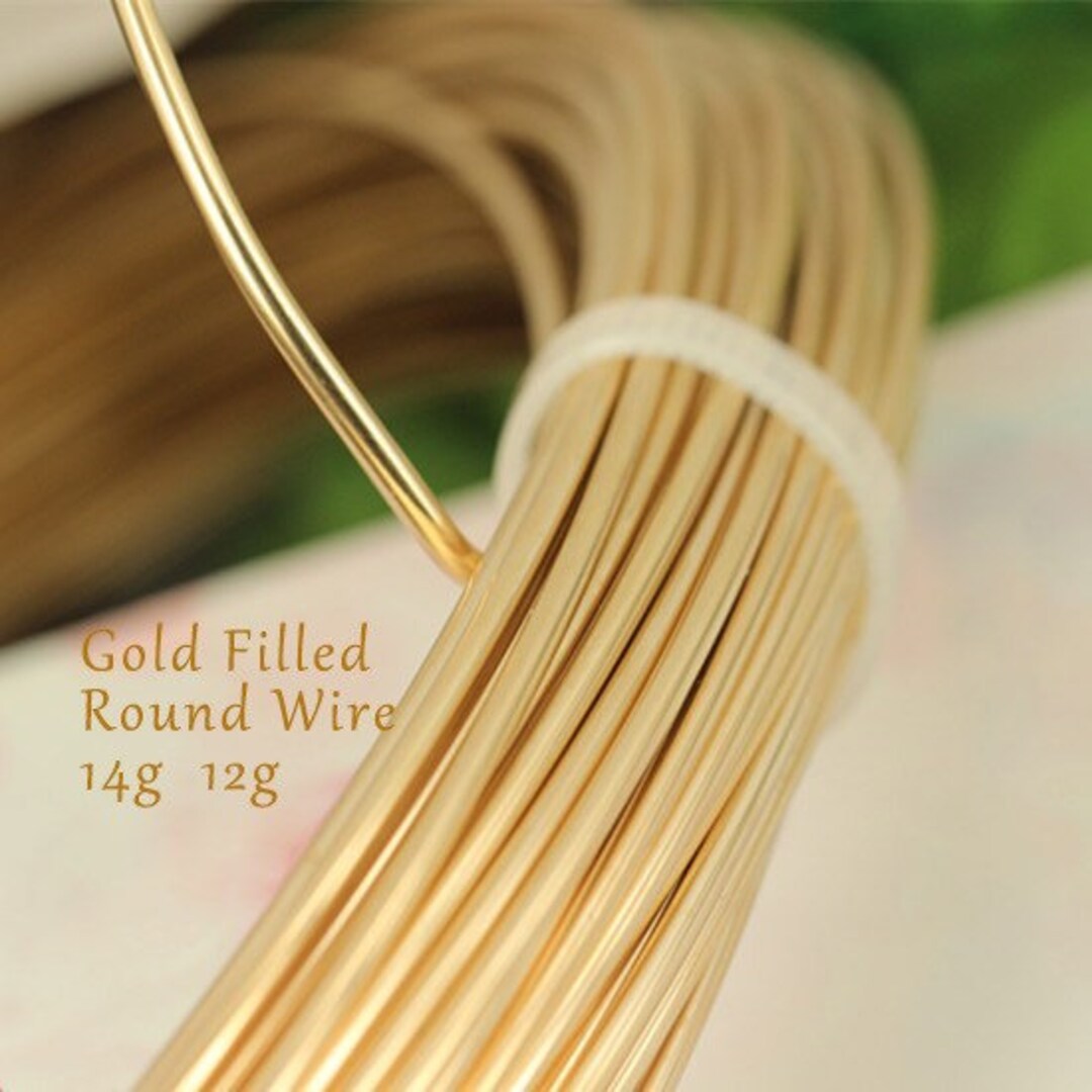 14gauge/12ga 14K Gold Filled Wire, Half Hard Wire, Round Wire, Made in ...