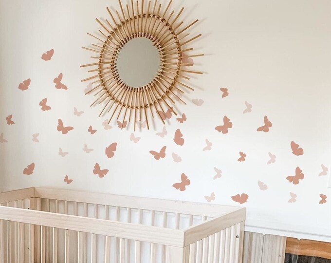 Boho Butterfly Wall Decal Vintage Butterfly Wall Sticker Butterfly ...