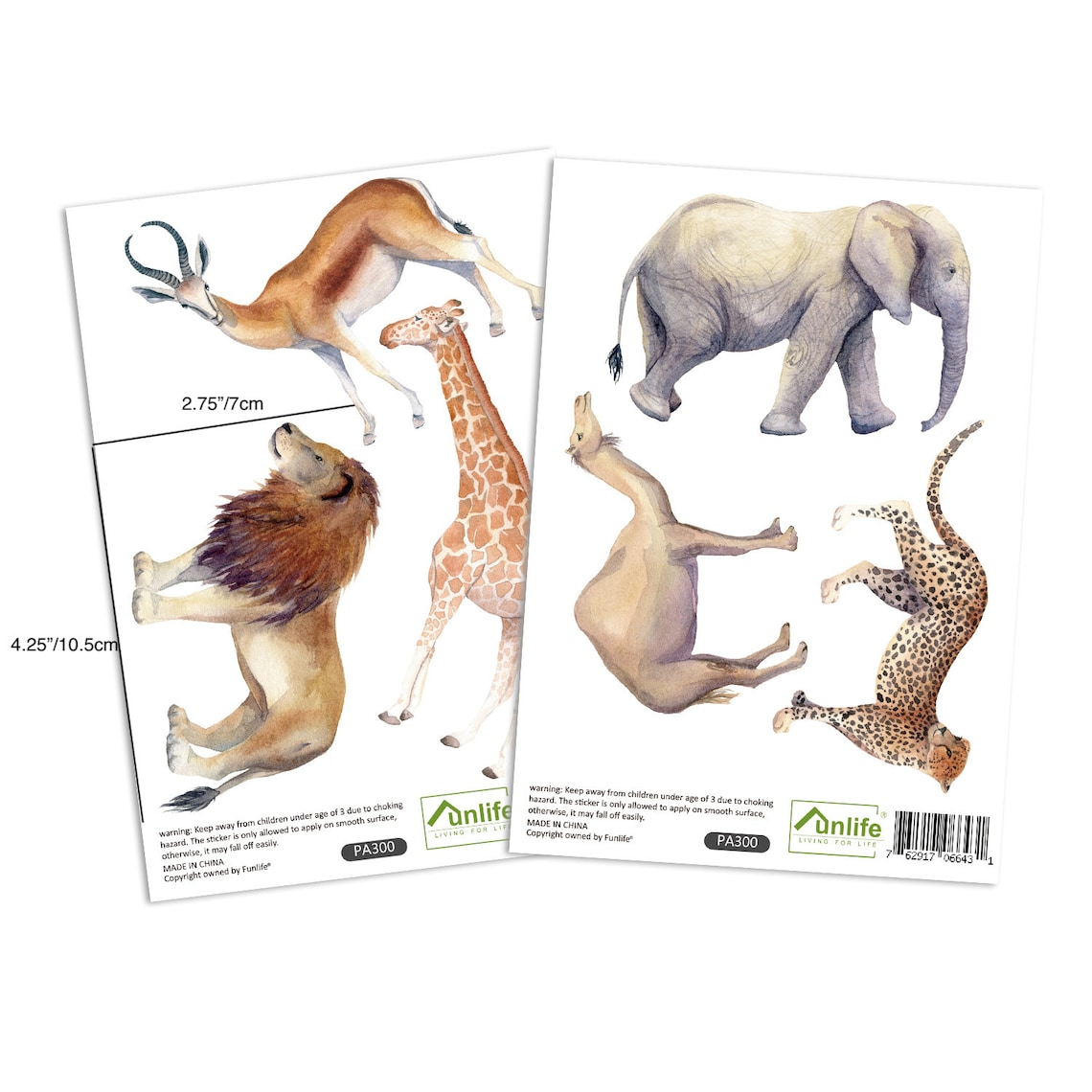 Africa Safari Animals Wall Decal Nursery Kids Room Bedroom | Etsy